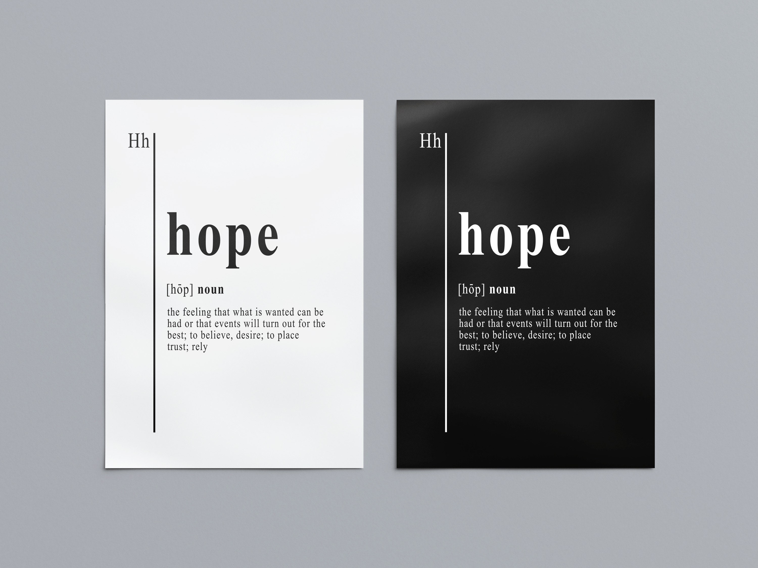 Hope Definition Poster Dictionary Definition Poster Office Wall Art ...