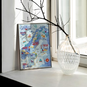 Scandinavia Map Poster | City Map Poster | Custom Map Poster | Map Art ...