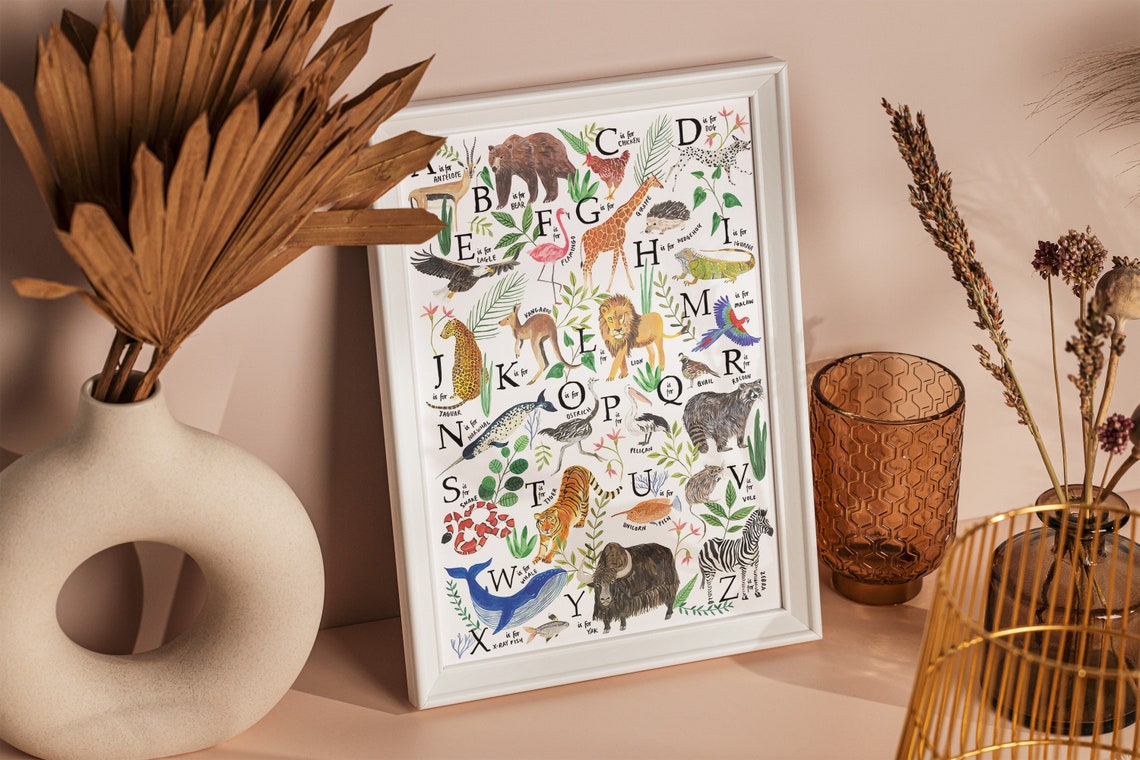 Zoo Alphabet Poster Kindergarten Poster Preschool Printable Educational ...
