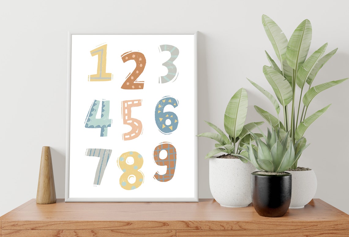 Numbers Poster Kindergarten Poster Preschool Printable - Etsy