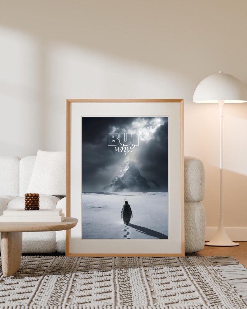 Nihilist Penguin Poster, Moody Landscape Art (digital Download) - Etsy