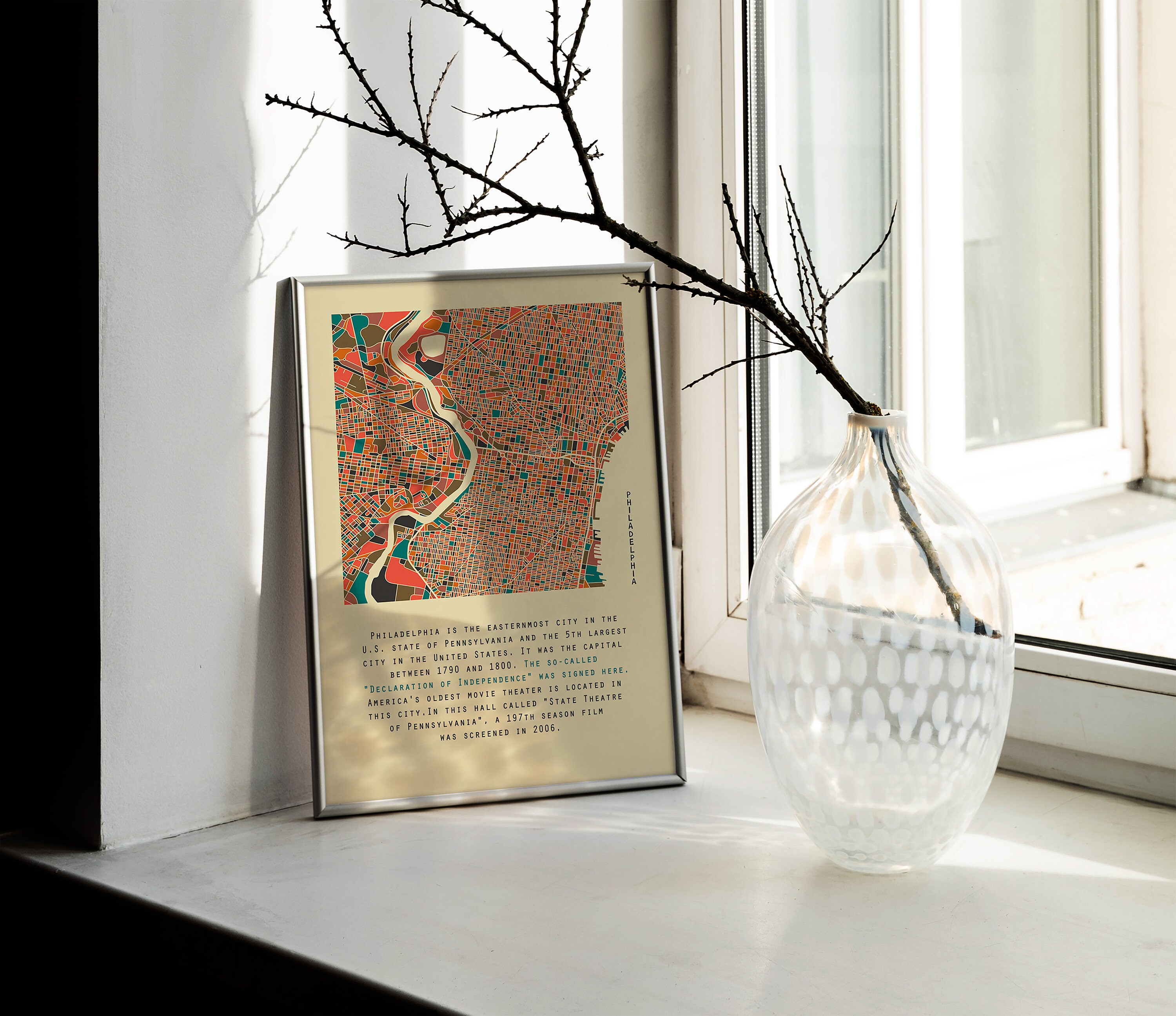 Philadelphia Map Poster | City Map Poster | Custom Map Poster | Map Art ...