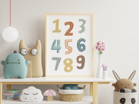 Numbers Poster Kindergarten Poster Preschool Printable - Etsy
