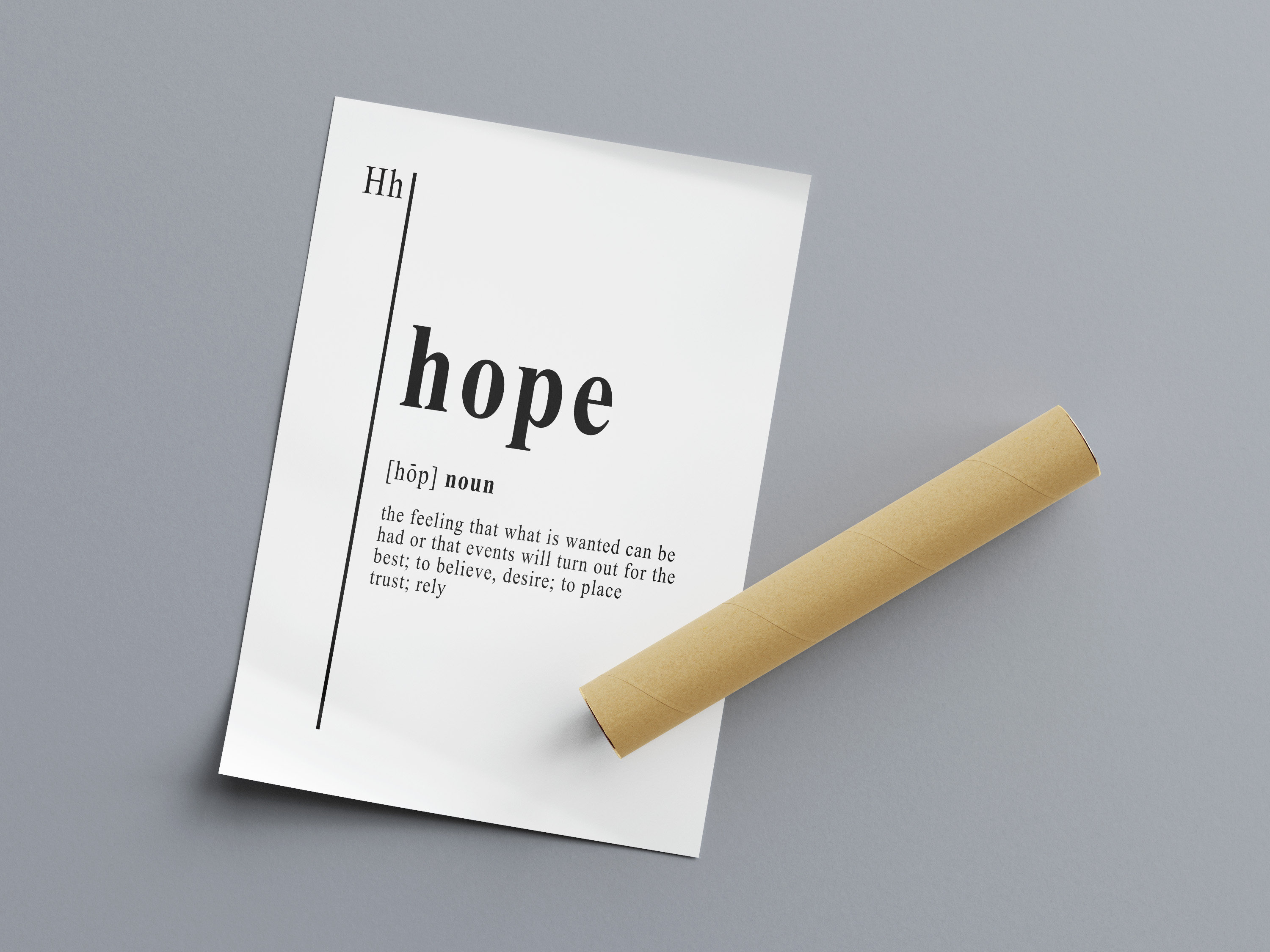 Hope Definition Poster Dictionary Definition Poster Office Wall Art ...