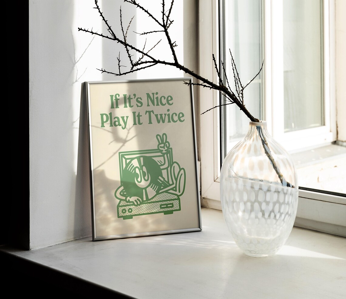 If It's Nice Play It Twice Premium Print Poster Vintage Poster Retro ...