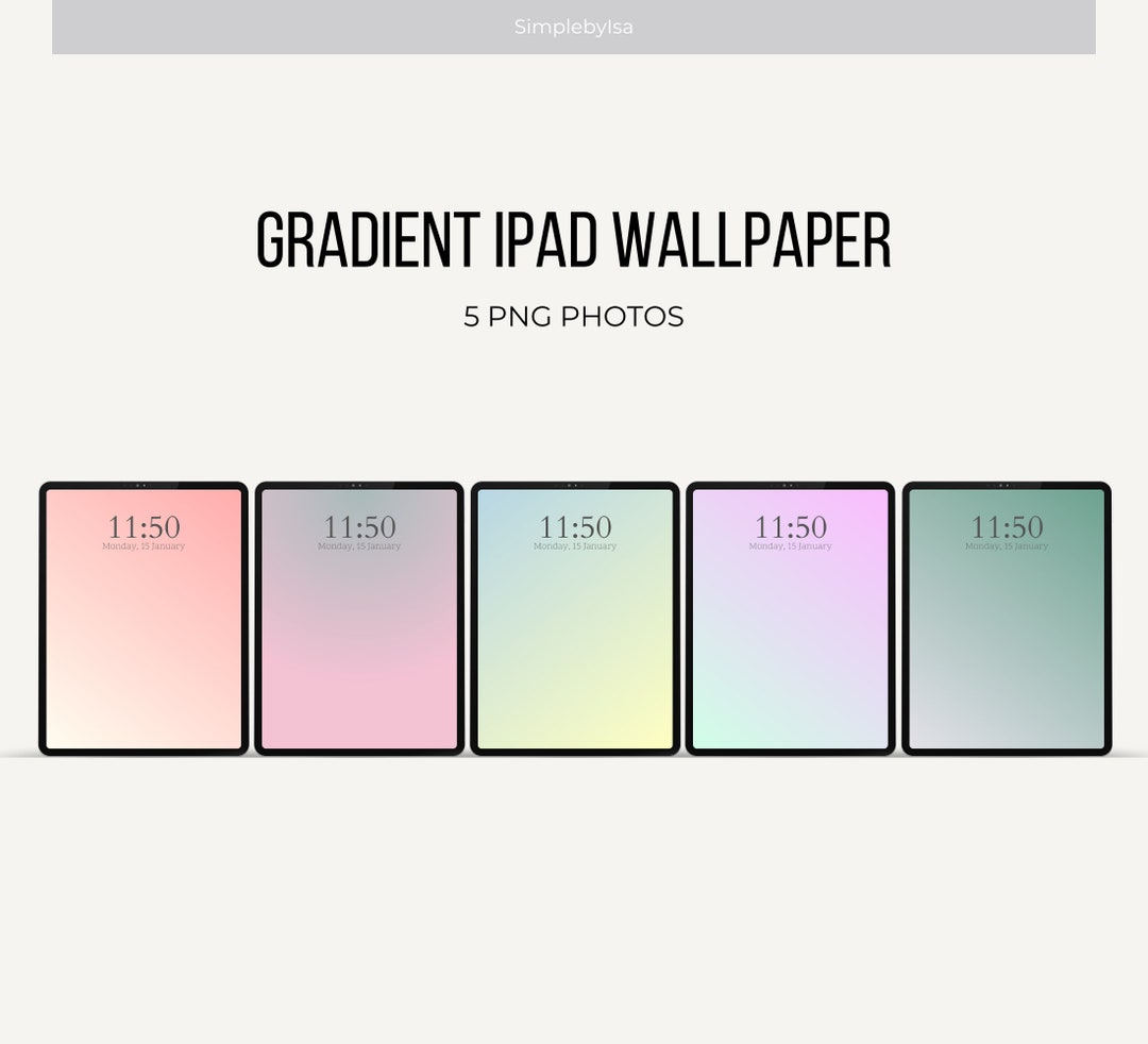 Gradient iPad Wallpaper, Pastel Color Background, Minimalist iPad ...