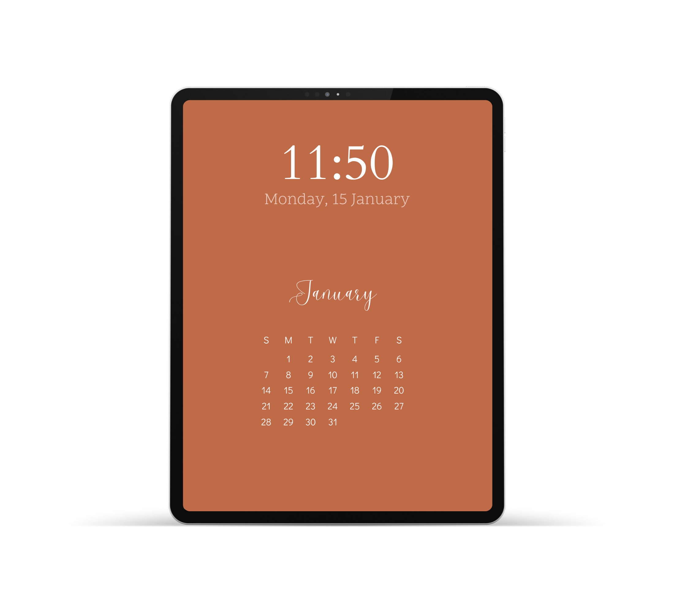 2024 iPad Calendar Wallpaper, Pastel Color Background, Minimalist iPad ...