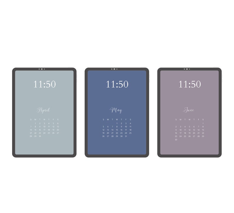 2024 iPad Calendar Wallpaper, Pastel Color Background, Minimalist iPad ...