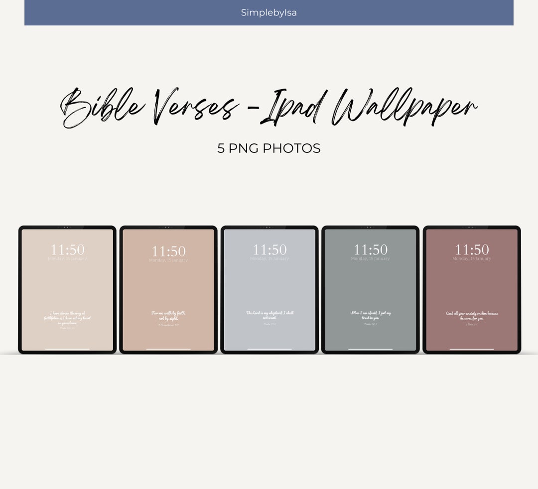 Bible Verses iPad Wallpaper, Pastel Color Background, Minimalist iPad ...
