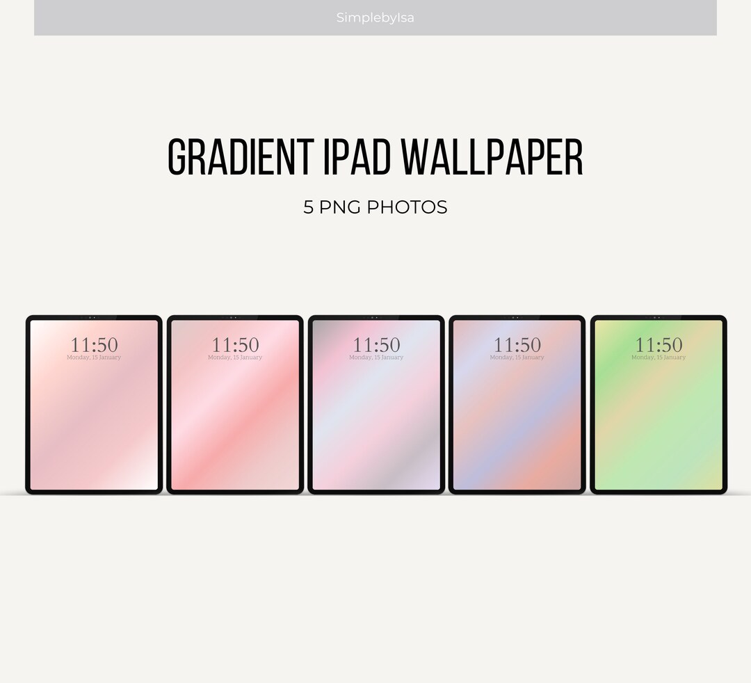 Gradient iPad Wallpaper, Pastel Color Background, Minimalist iPad ...