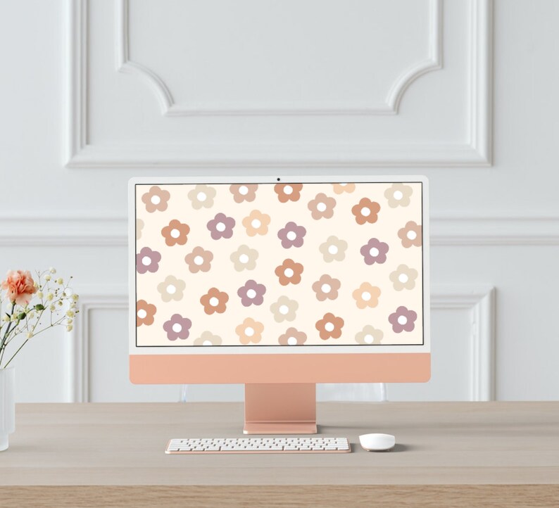 Flower Desktop Wallpaper, Floral PC Background, Aesthetic Laptop ...
