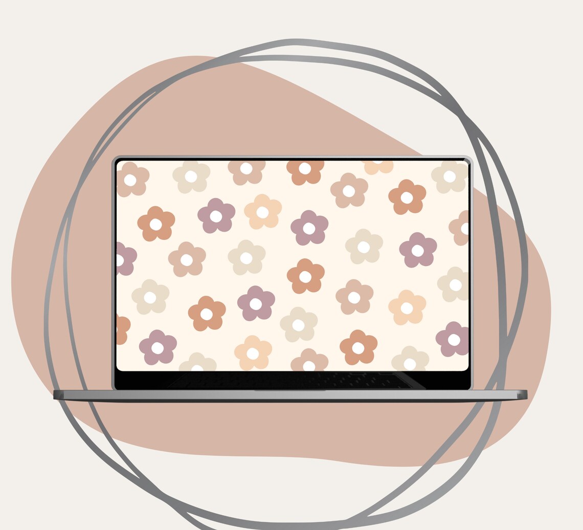 Flower Desktop Wallpaper, Floral PC Background, Aesthetic Laptop ...