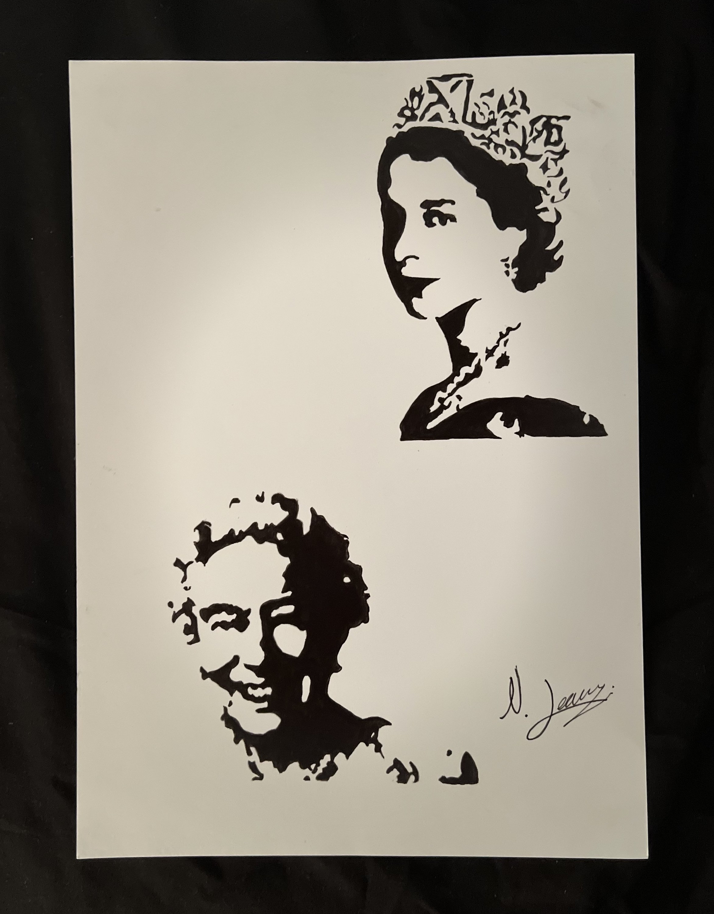 Queen Elizabeth Stencil