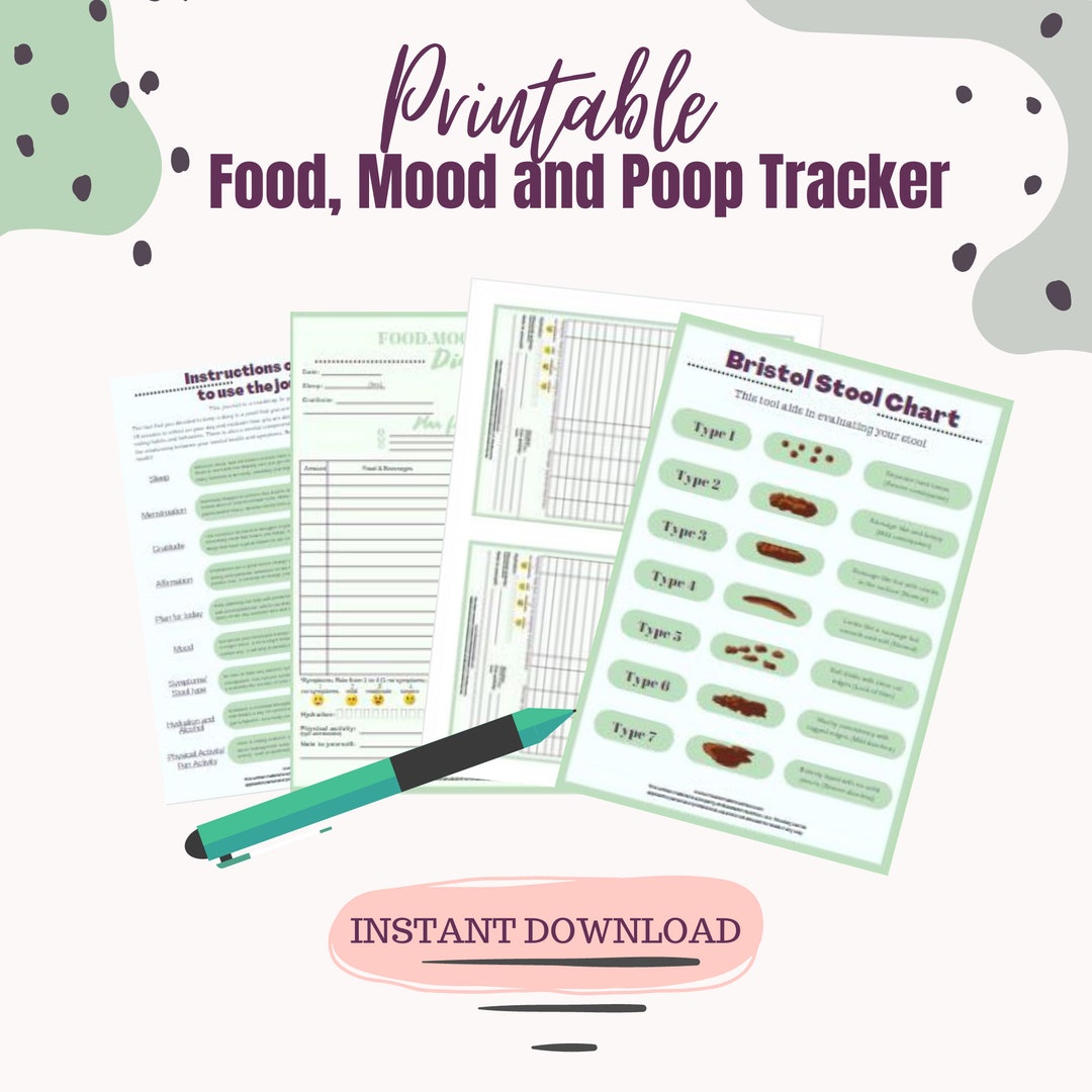 Food, Mood and Poop Tracker - Etsy