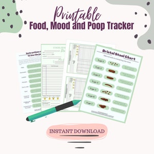Food, Mood and Poop Tracker - Etsy