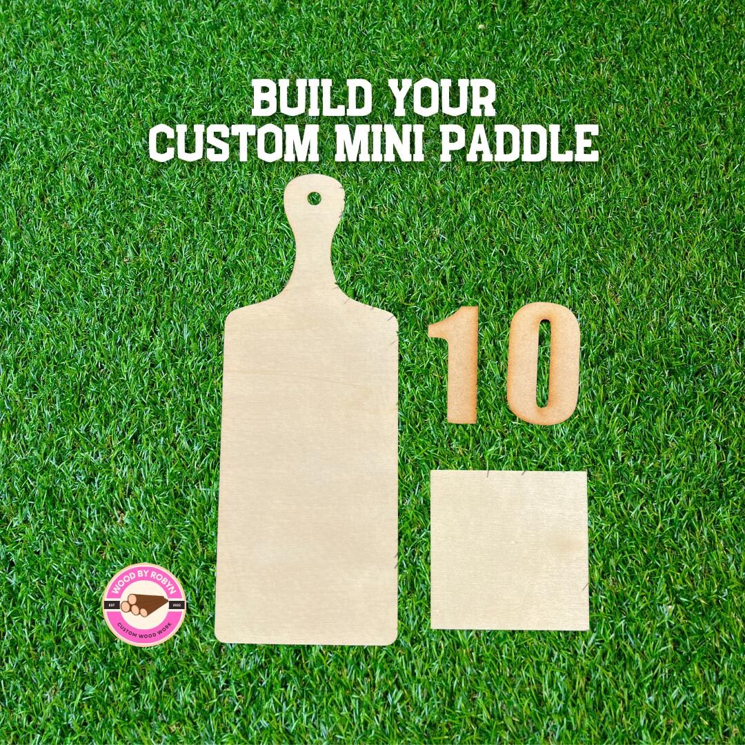 9" Blank Mini Paddle DIY Kit | Includes 9" Mini Paddle + (2) 2.5 ...