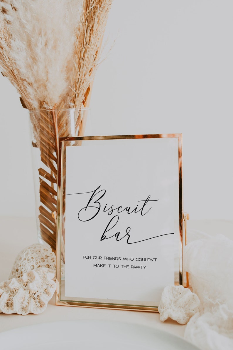 Biscuit Bar Sign Printable DIY Wedding Bar Sign Dogs - Etsy