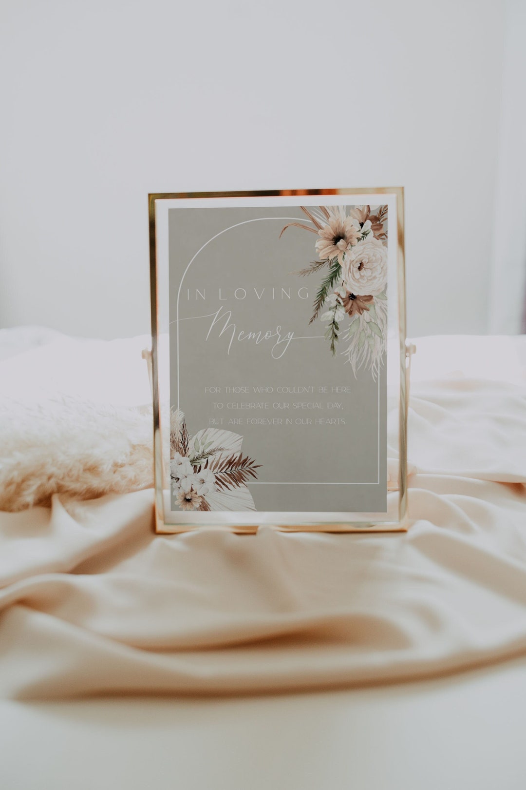 Boho in Loving Memory Sign Wedding Printable DIY Wedding in Memoriam ...