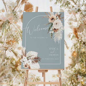 Sea Glass Wedding Welcome Sign Printable Boho Instant - Etsy