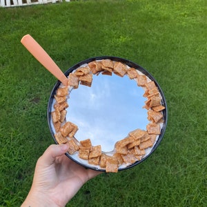 Cereal Bowl Mirror - Art - Wall Decor - Kitchen Hanging - Mac and ...