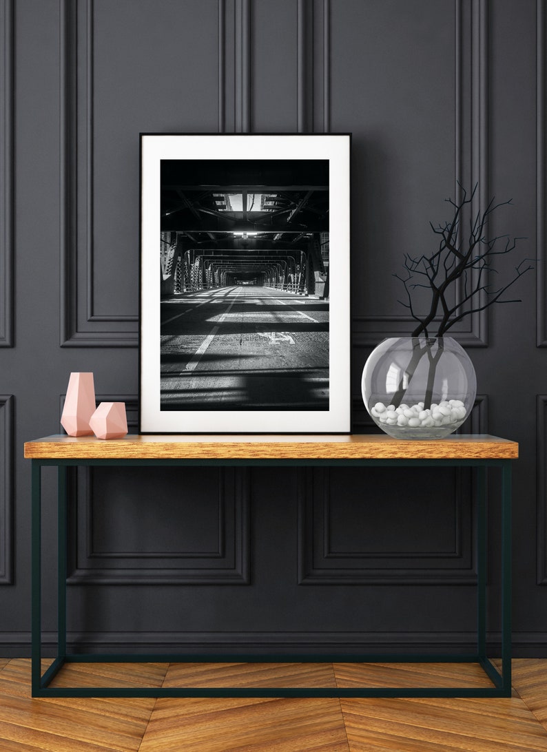 Chicago El Tracks Photo Print | Black and White Photography | Chicago ...