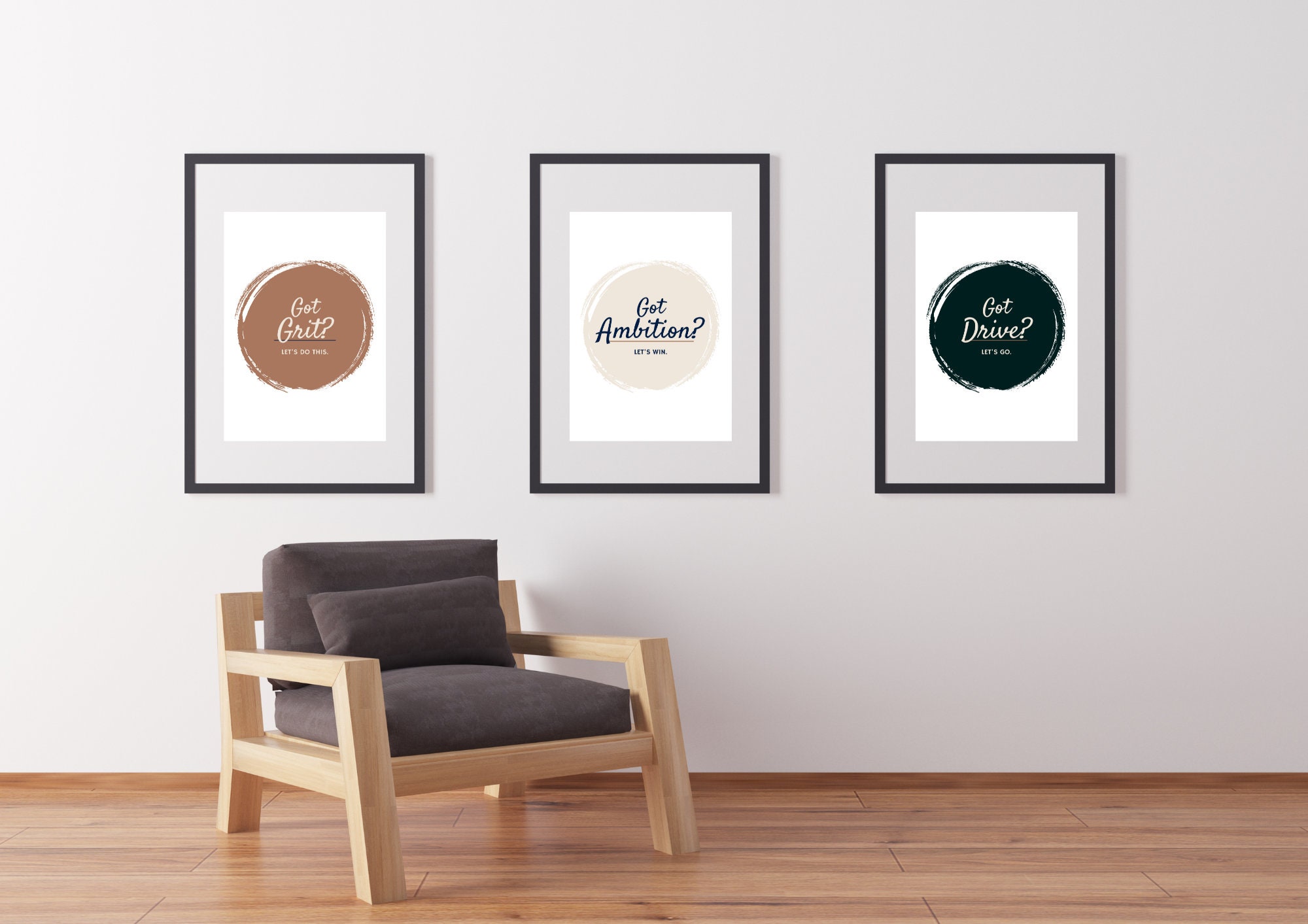 Motivational Office Set Inspirational Wall Art Home Office - Etsy