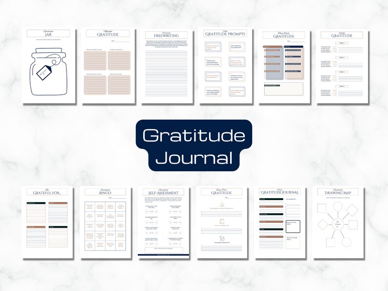 Gratitude Journal Printable | Instant Download | Self-care Bundle ...