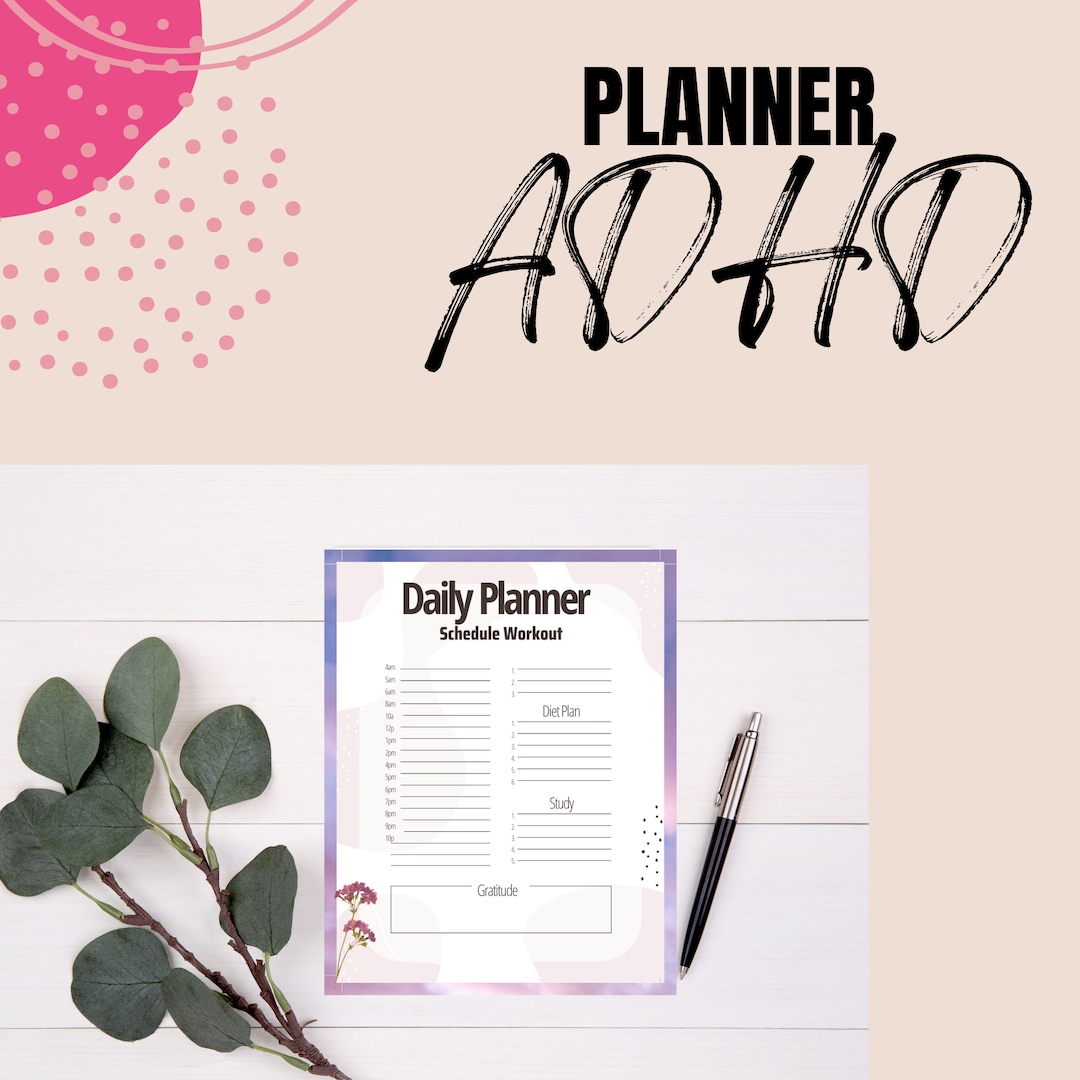 ADHD Planner for Students, Adhd Planner for High School, Adhd Student ...