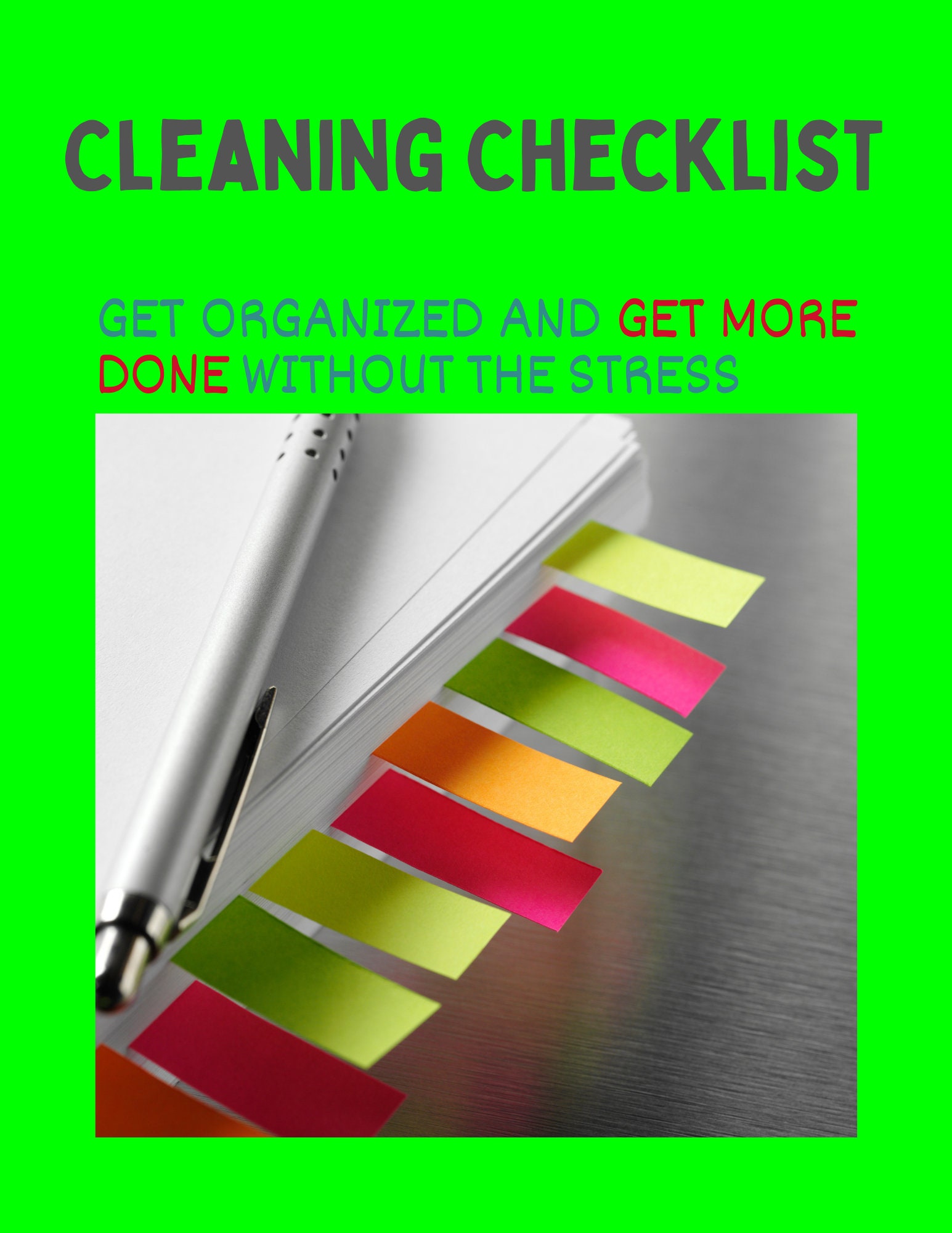 Minimalist Cleaning Checklist Printable , Daily Weekly Monthly and ...