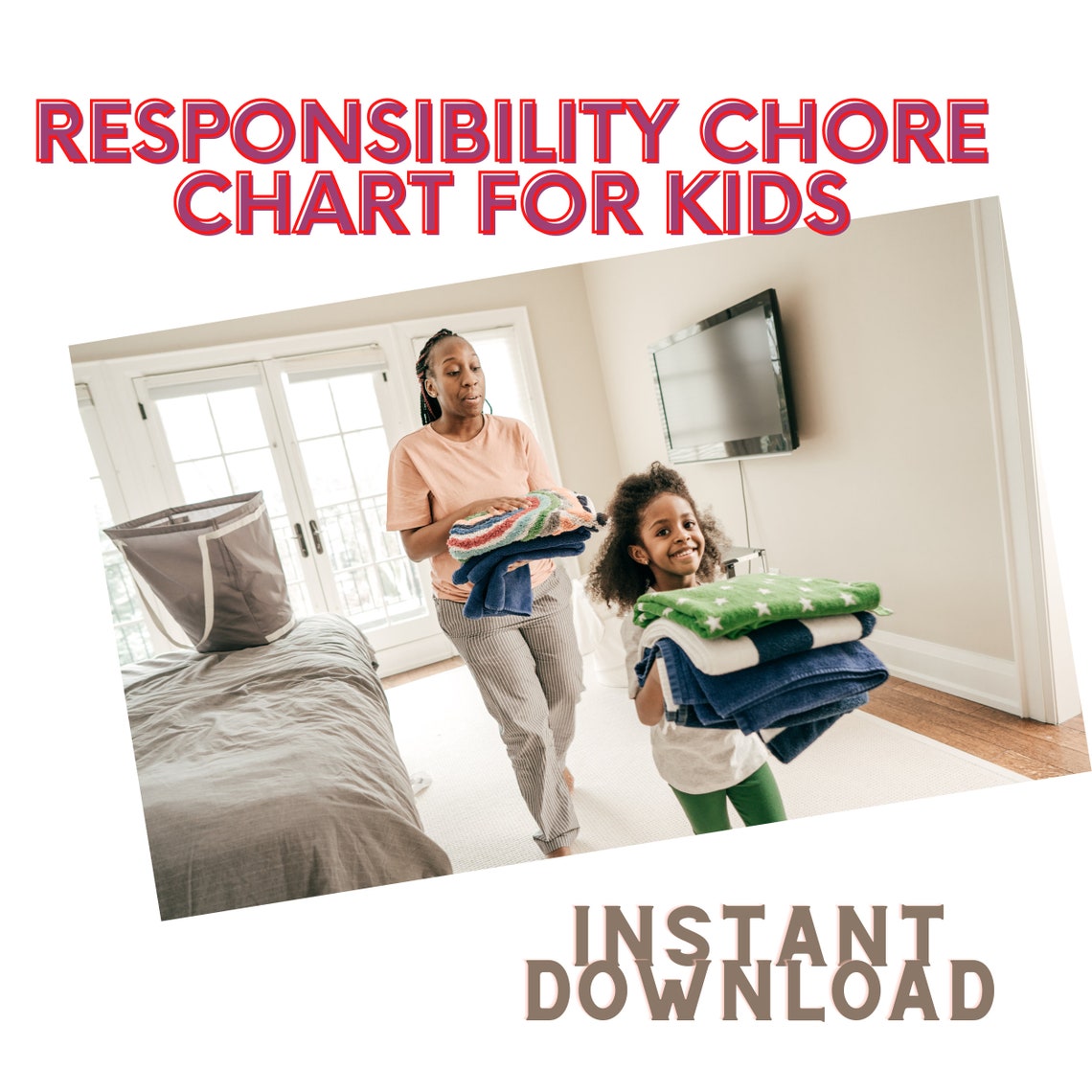 Responsibility Chore Chart for Kids, Chore Chart for Kids, Age ...