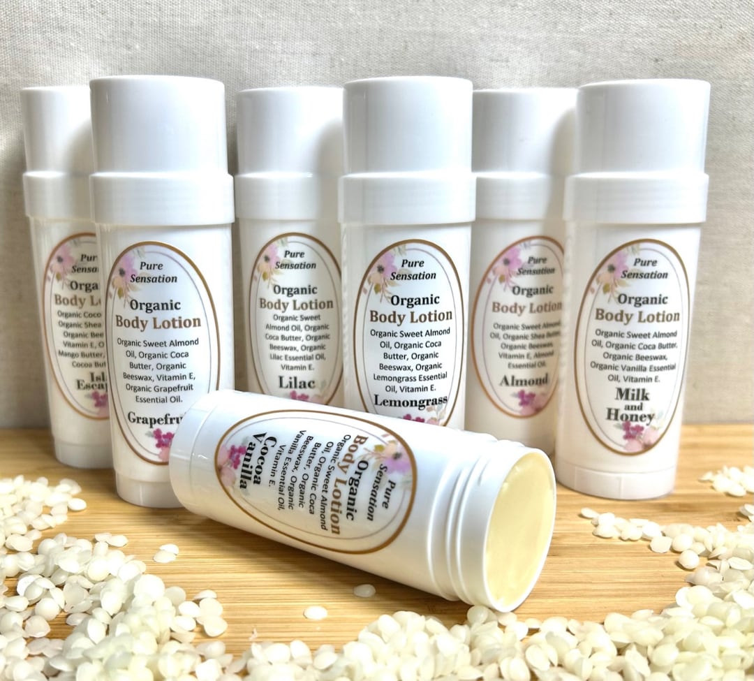 Organic Solid Lotion Stick, Body Butter Bar, Body Moisturizer, Natural ...
