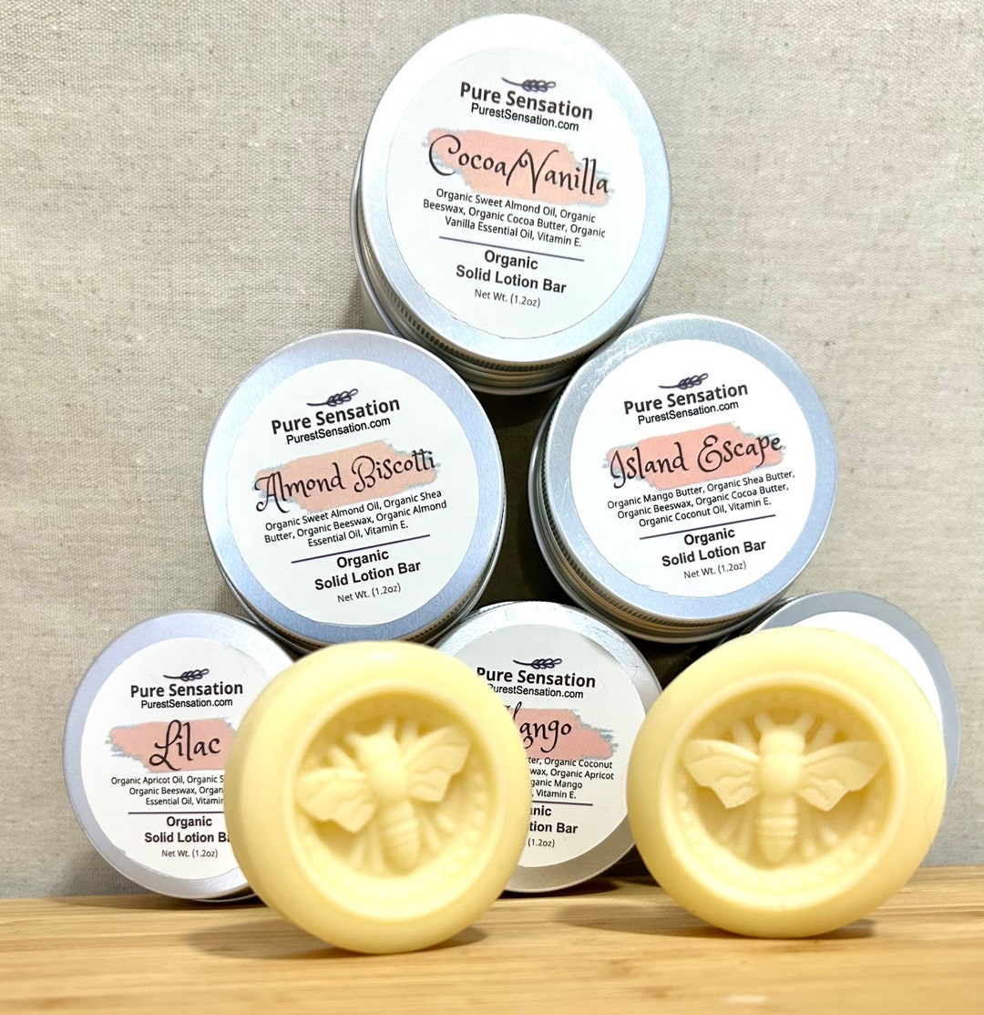 Organic Solid Lotion Bar, Body Butter Bar, Body Moisturizer, Natural ...