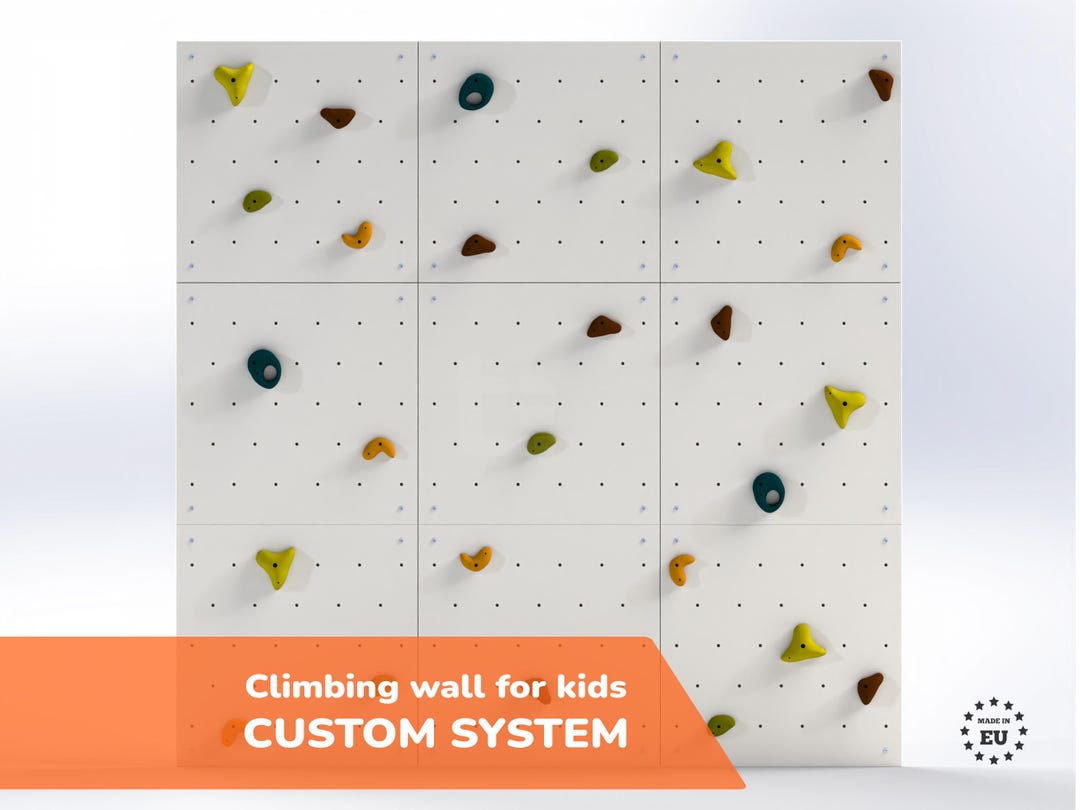 Indoor Climbing Wall Panel Kit | DIY Rock Climbing Wall for Kids ...