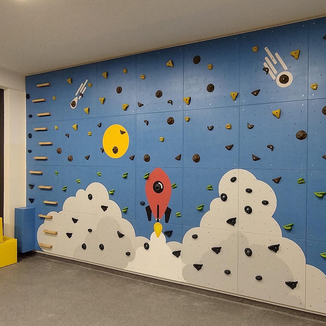 Colorful Rocket Climbing Wall for Kids LEZUN [L], Rocket Climbing Wall ...