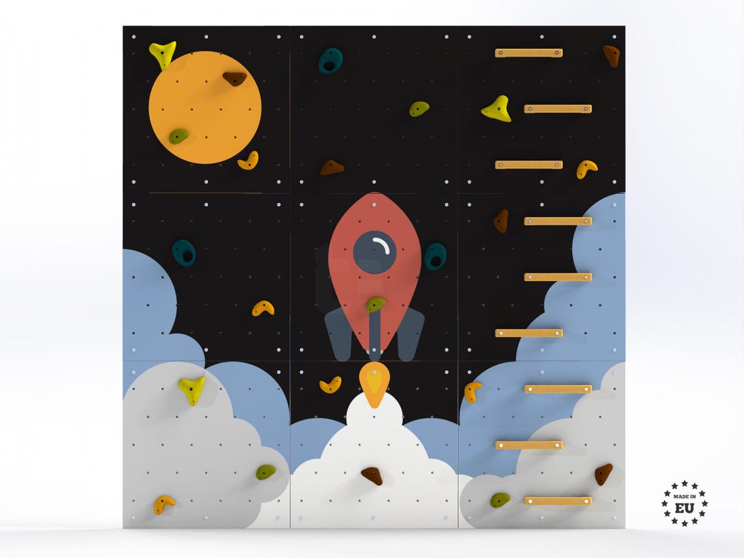 Colorful Rocket Climbing Wall for Kids LEZUN [L], Rocket Climbing Wall ...