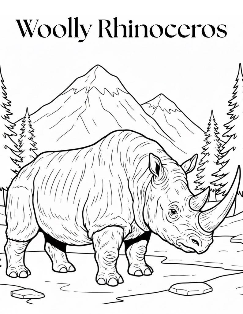 25 Extinct Animals Coloring Pages, Realistic Dinosaur & Ice Age ...