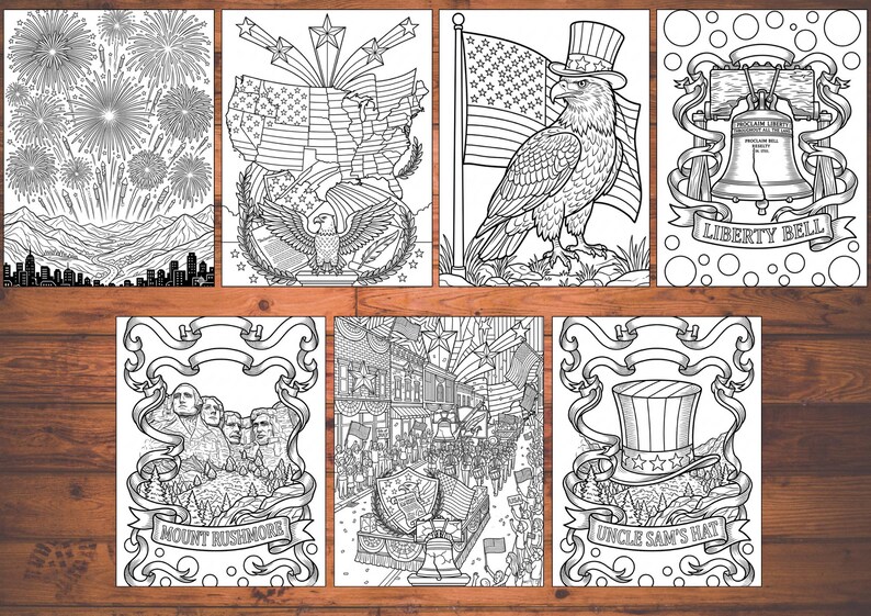 4th of July Coloring Pages, Patriotic Activity Sheets, Kids Summer Fun ...