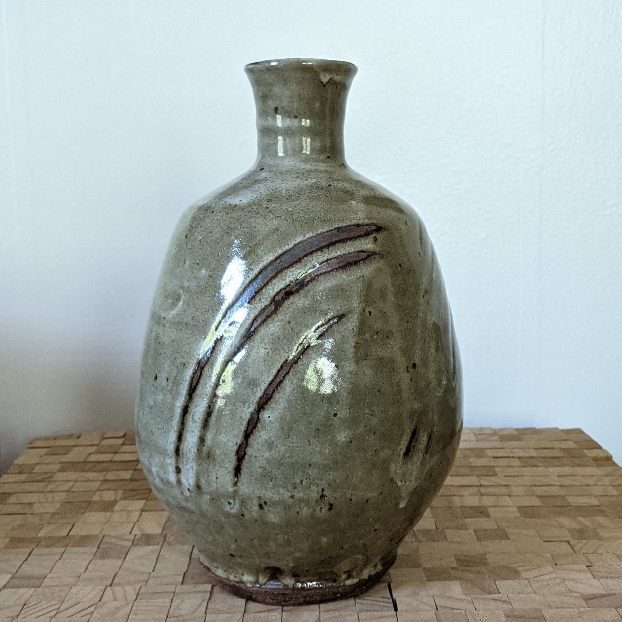 William (bill) Marshall St. Ives Bottle Vase - Bernard Leach Apprentice ...
