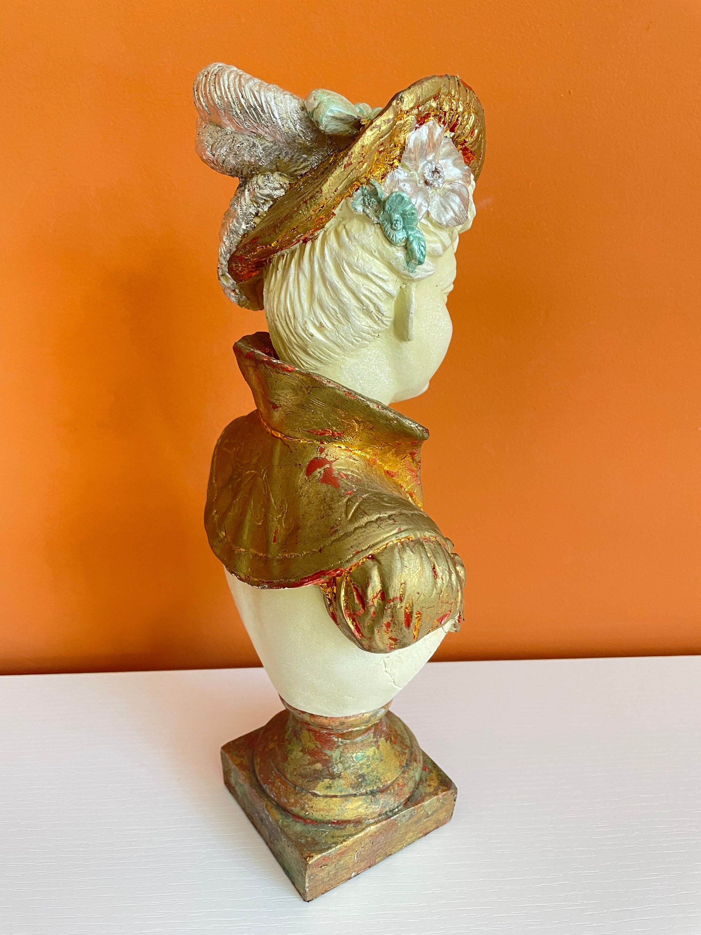 Vintage Victorian Bust of a Woman Gentlelady Lady W/ Moveable Necklace ...