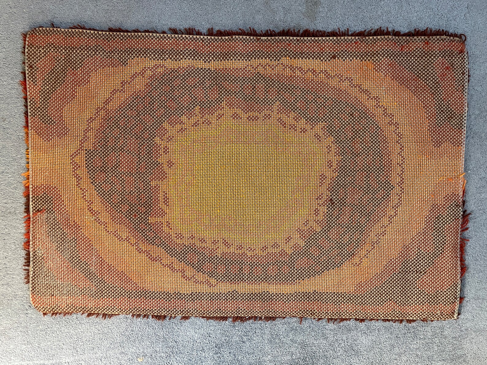 Vintage Rya Shag Rug 100% Wool MCM Mid Century Modern Danish Swedish ...