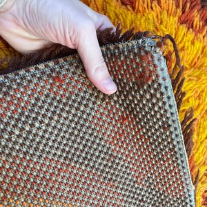 Vintage Rya Shag Rug 100% Wool MCM Mid Century Modern Danish Swedish ...