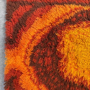 Vintage Rya Shag Rug 100% Wool MCM Mid Century Modern Danish Swedish ...