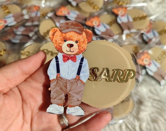 Magnet in Bulk, Bear & Baloon Personalized Magnet, Custom Fridge Magnet ...