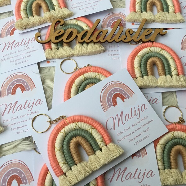 Rainbow Keychain - Etsy