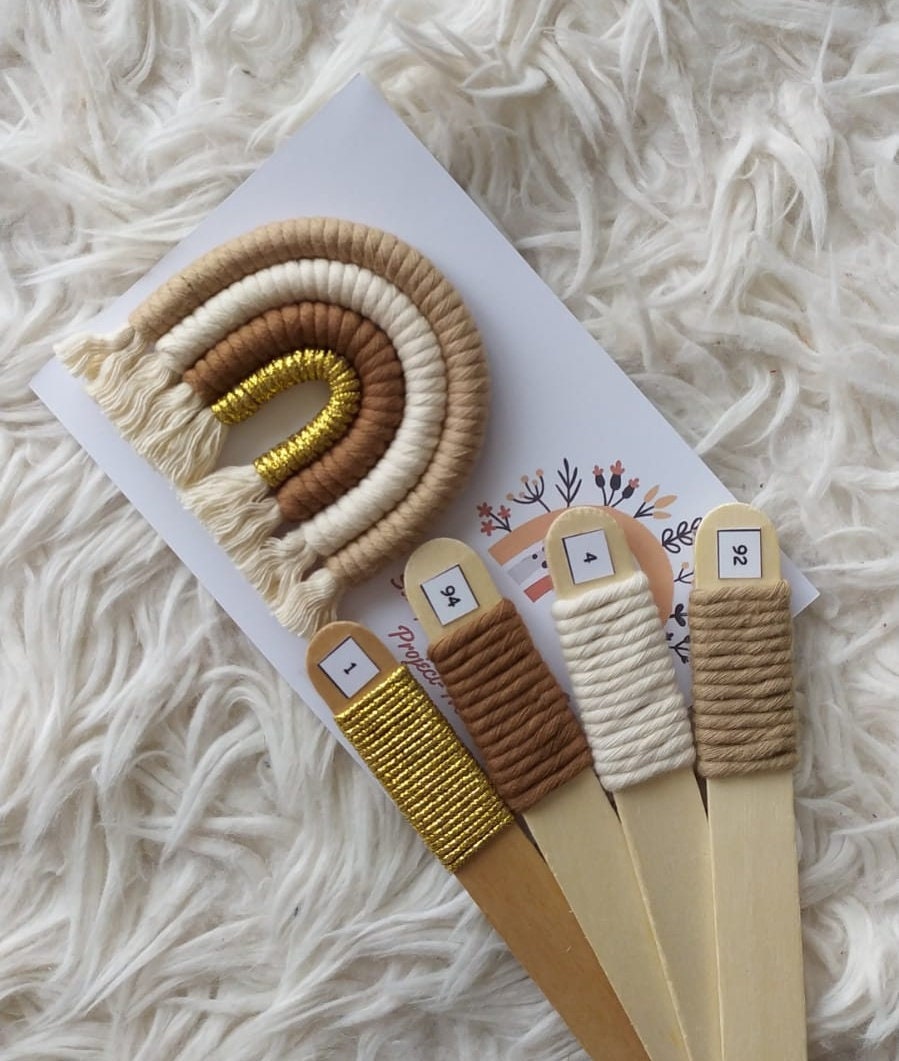Personalized Boho Macrame Rainbow Keychain Favors for Guest, Baby ...