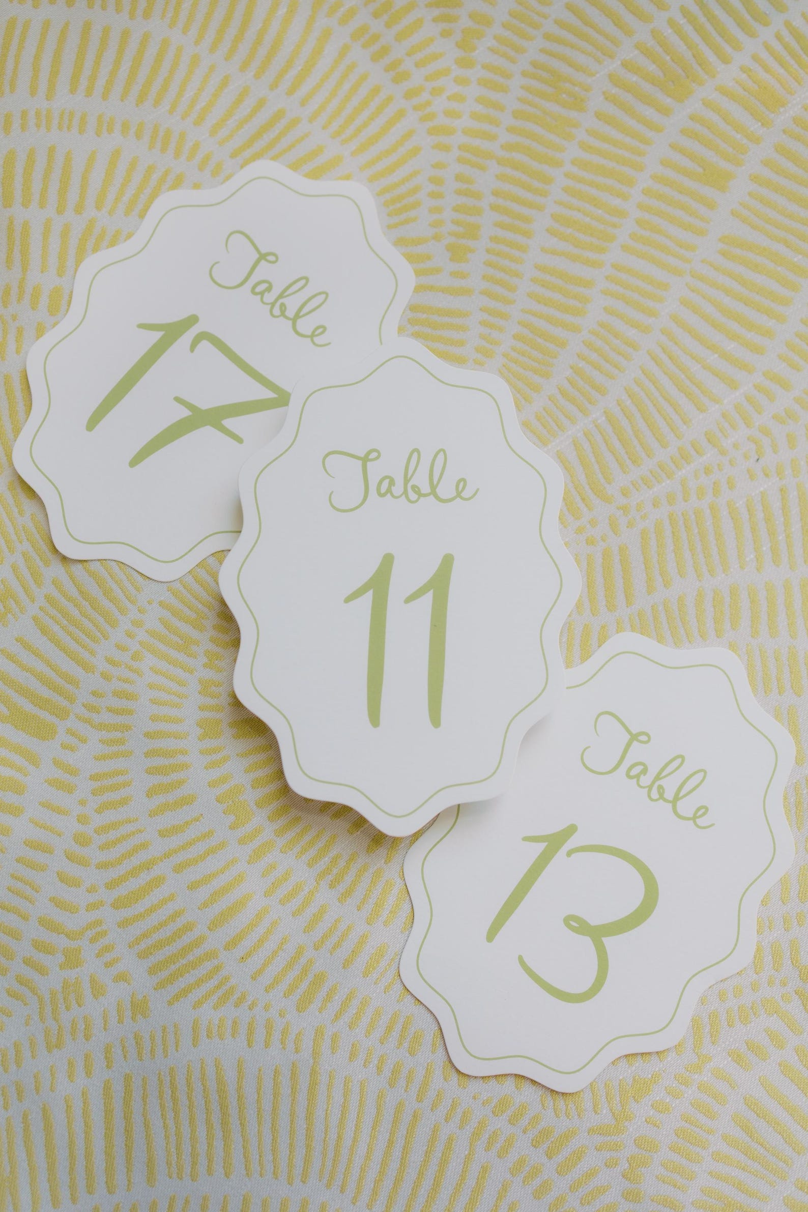 Wavy Oval Table Numbers - Etsy