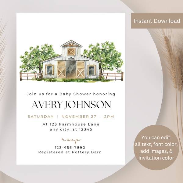 Farmhouse Wedding - Etsy