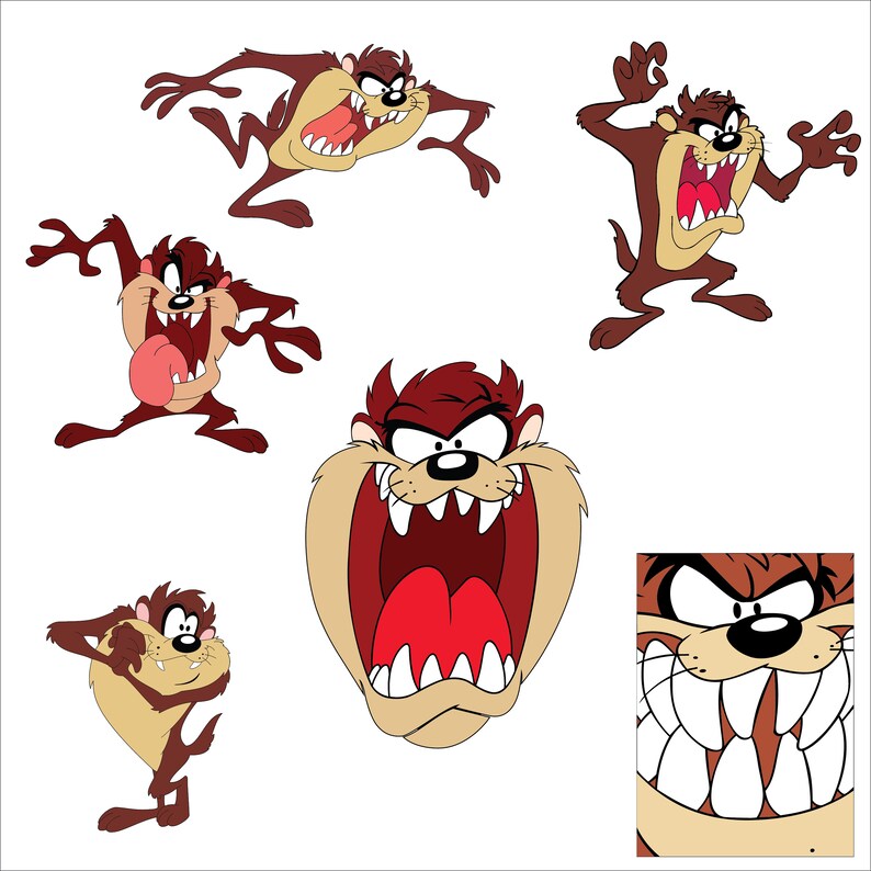 TAZ CARTOON SVG Png Eps and Ai Formats Ready to Use for - Etsy Ireland