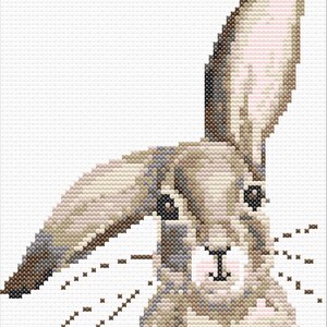 Hare Cross Stitch Pattern PDF, Stylish Modern Easy Animal Embroidery ...