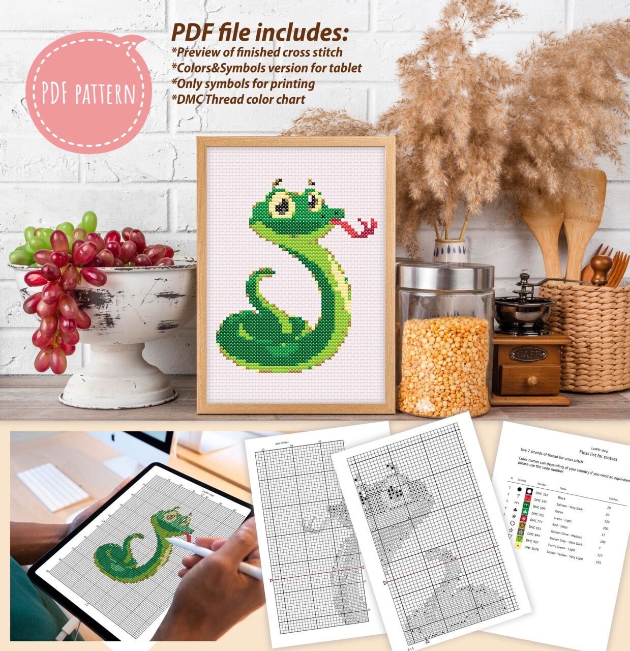 Gingerbread Man Cross Stitch Pattern PDF, Christmas Gingerbread Man ...